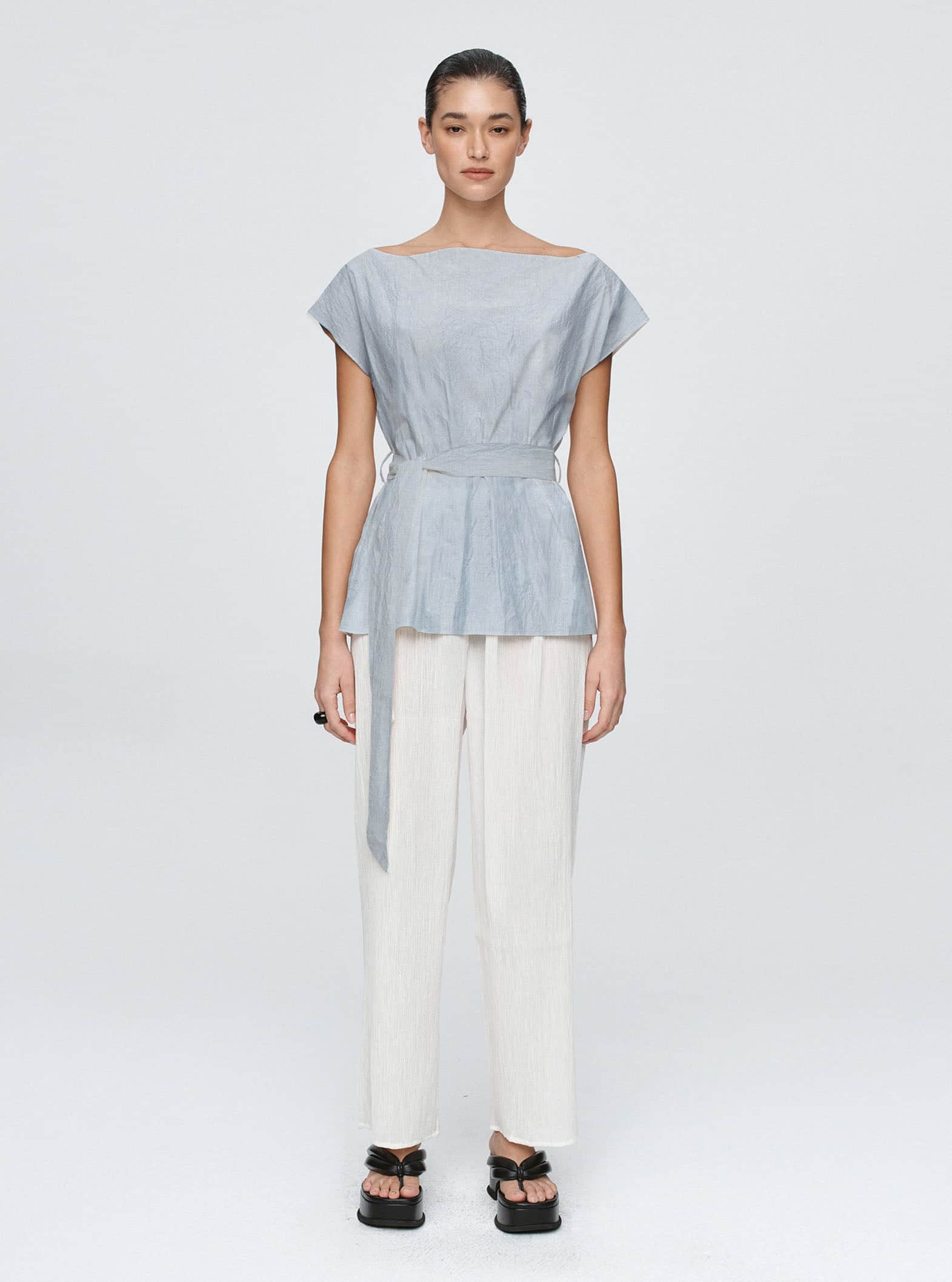 Shop Marle's Refined Jude Top in Blue Stripe - RIISE